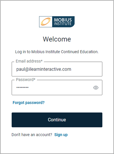Accessing Mobius Continued Education (and legacy Lifelong Learning)
