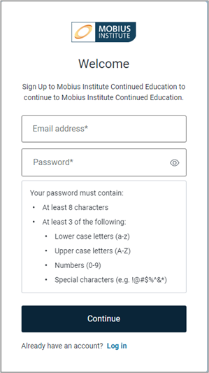 Accessing Mobius Continued Education (and legacy Lifelong Learning)